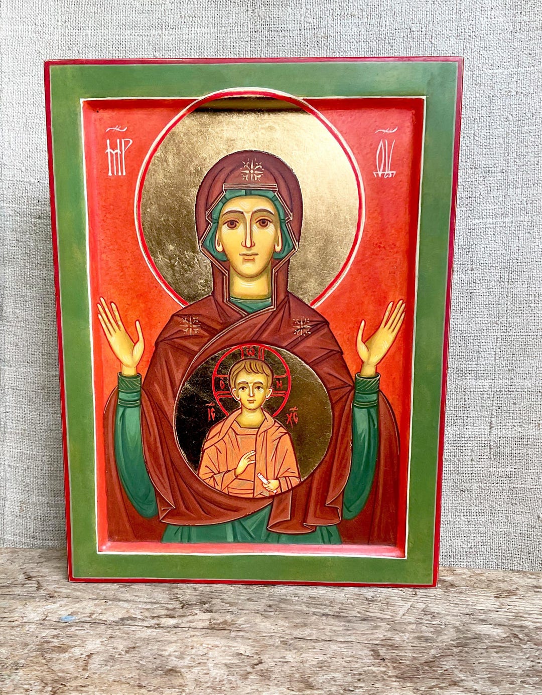 The Icon of Divine Godmother "incarnation (sign)" Hand -painted - Etsy