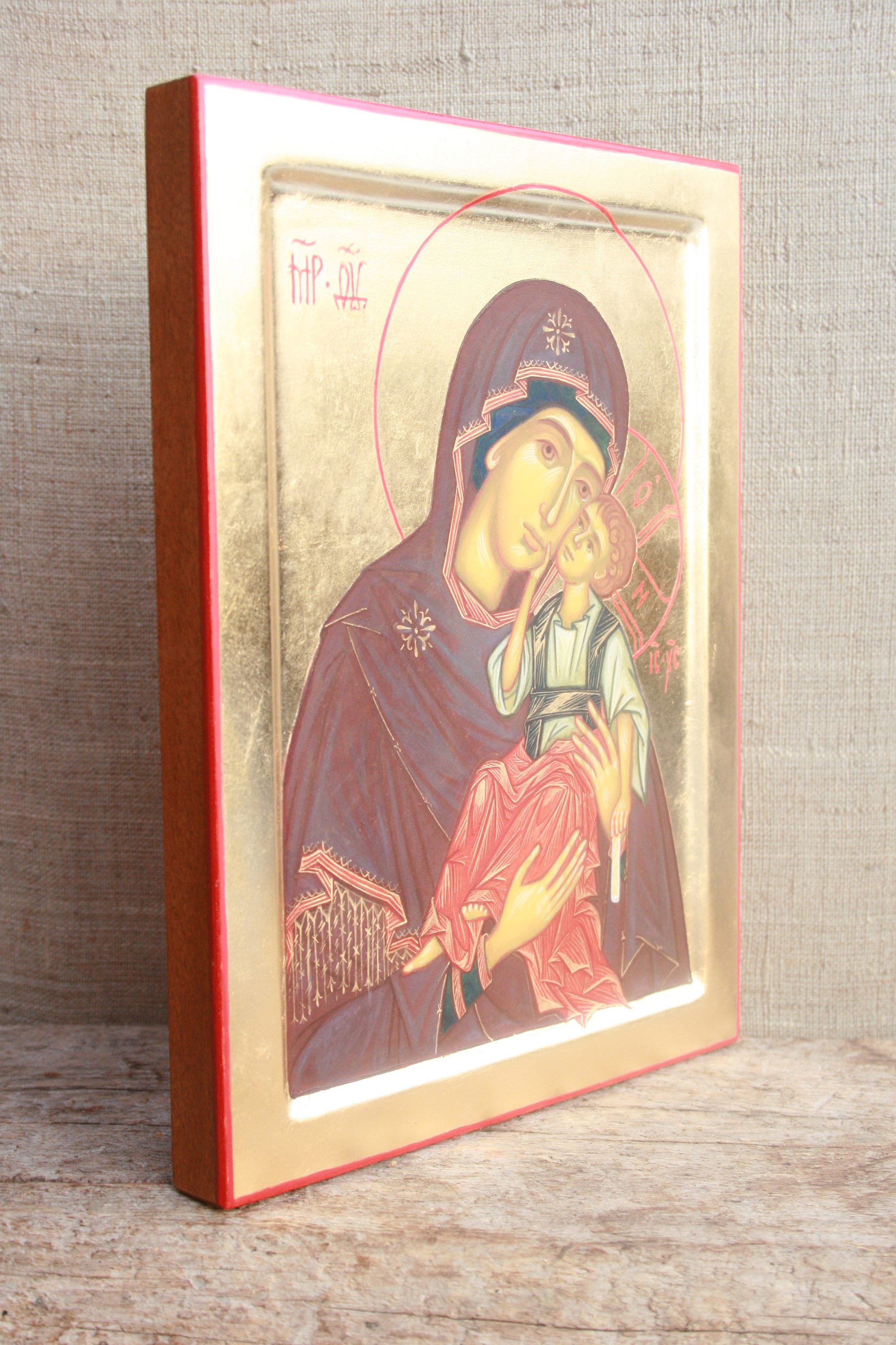 Mother of God "tenderness" / Theotokos - Hand Painted Orthodox Icon - Etsy