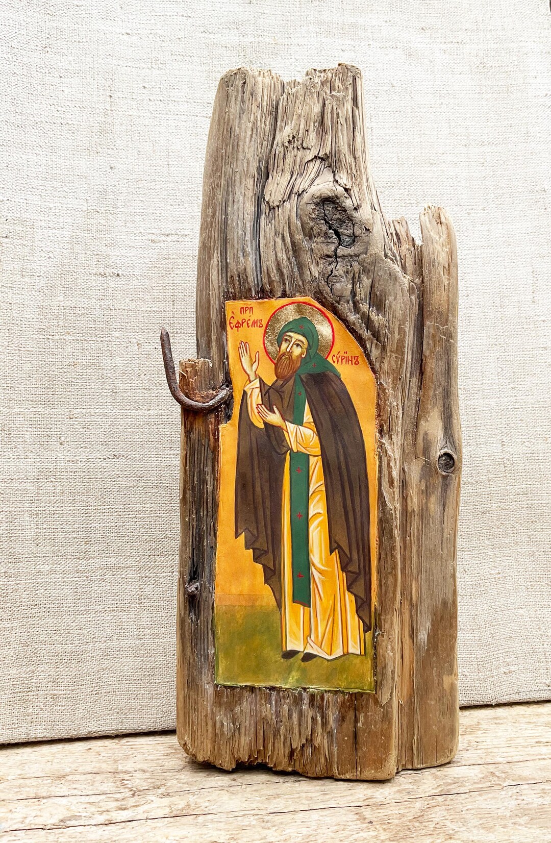 The Ephrem the Syrian - Hand Painted Image of Saint - Etsy