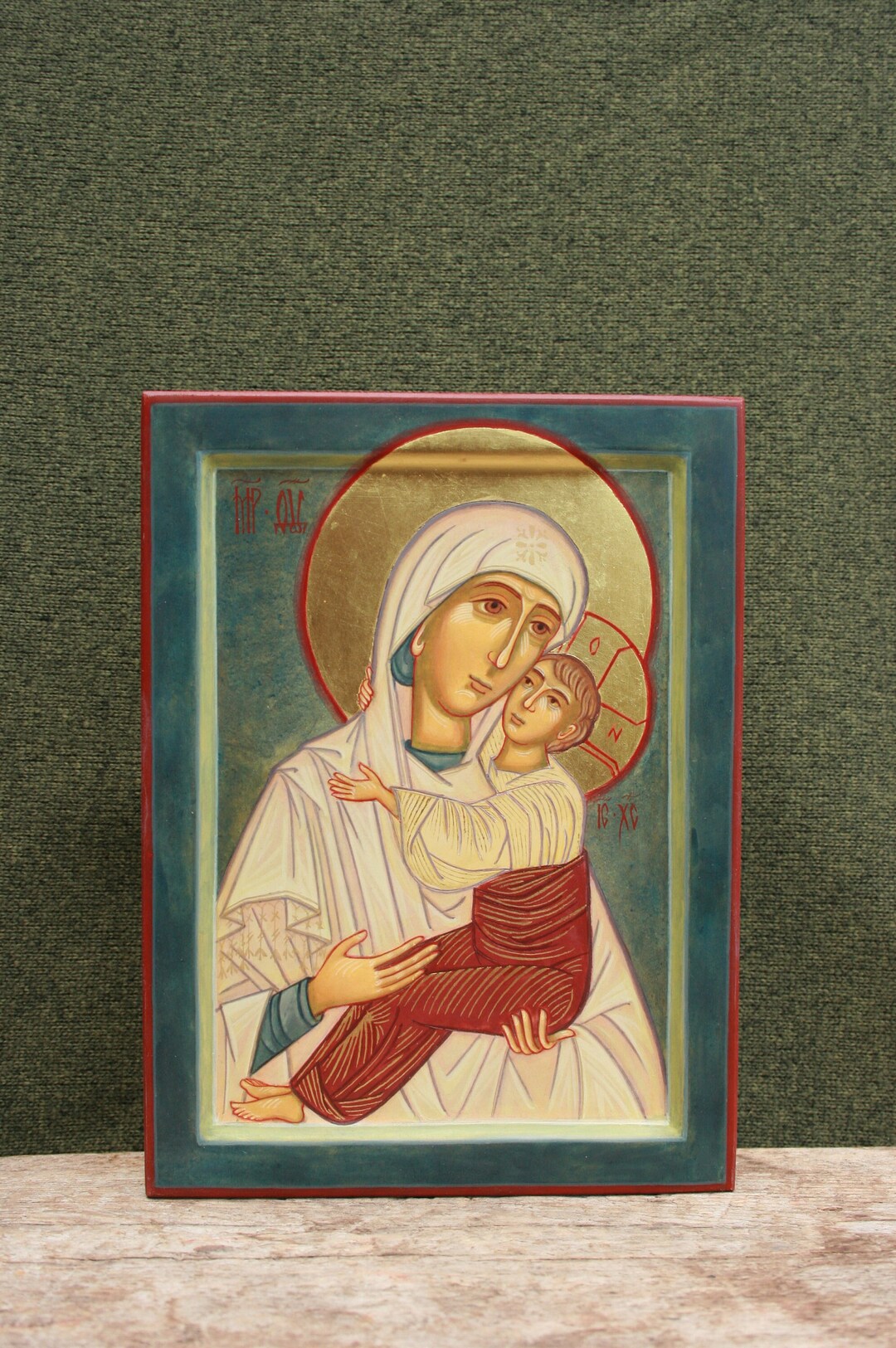 The Icon of Mother of God tenderness / Hand-painted Icon - Etsy