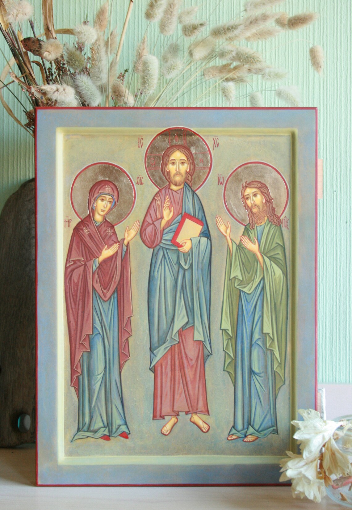 Deesis Virgin Mary Jesus Christ John the Baptist / Hand - Etsy