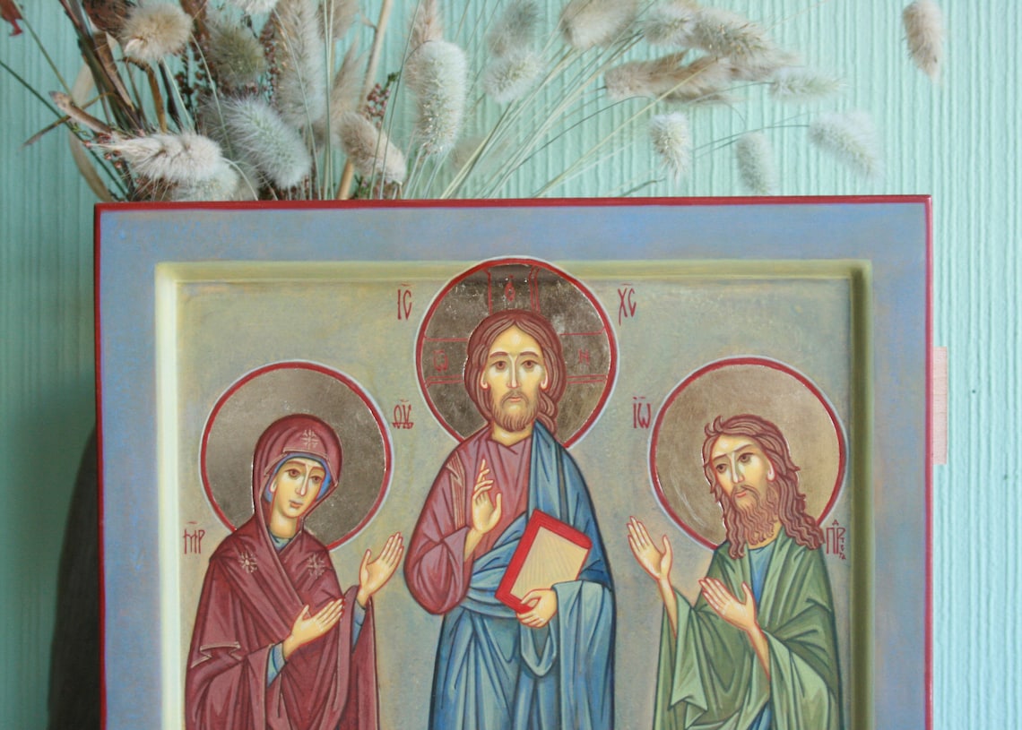 Deesis Virgin Mary Jesus Christ John the Baptist / Hand - Etsy