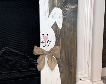 Rustic Farmhouse Reclaimed Wood Painted Bunny Barn Board | Etsy