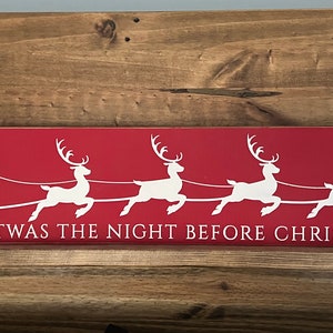 Rustic Reversible Christmas Sign Night Before Christmas Sign Happy New ...
