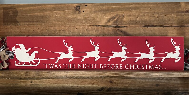 Rustic Reversible Christmas Sign Night Before Christmas Sign - Etsy