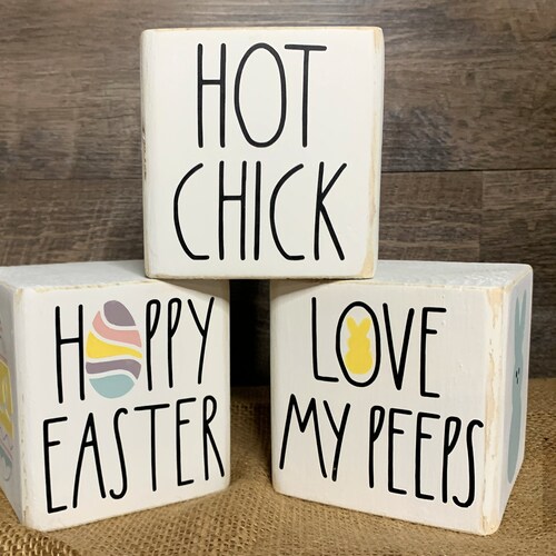 Rae Dunn Inspired Farmhouse Wood Blocks Farmhouse Decor - Etsy
