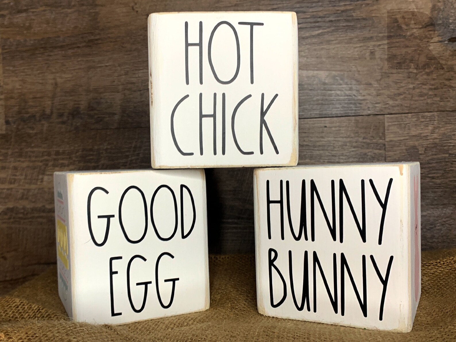 Easter Wood Blocks Easter Wood Signs Easter Tiered Tray - Etsy