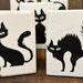 Spooky Cat Wood Blocks Reclaimed Wood Farmhouse Halloween - Etsy