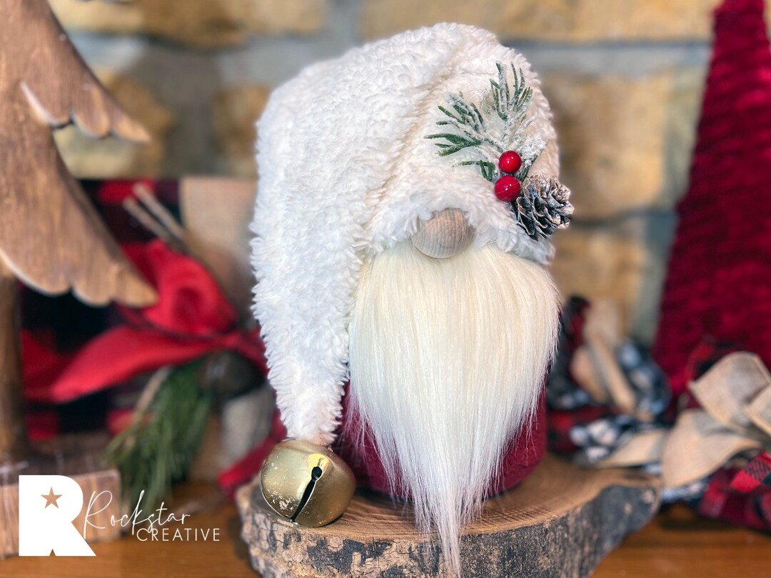 Santa Gnome Winter Gnome Christmas Gnome Handmade Gnome Farmhouse ...