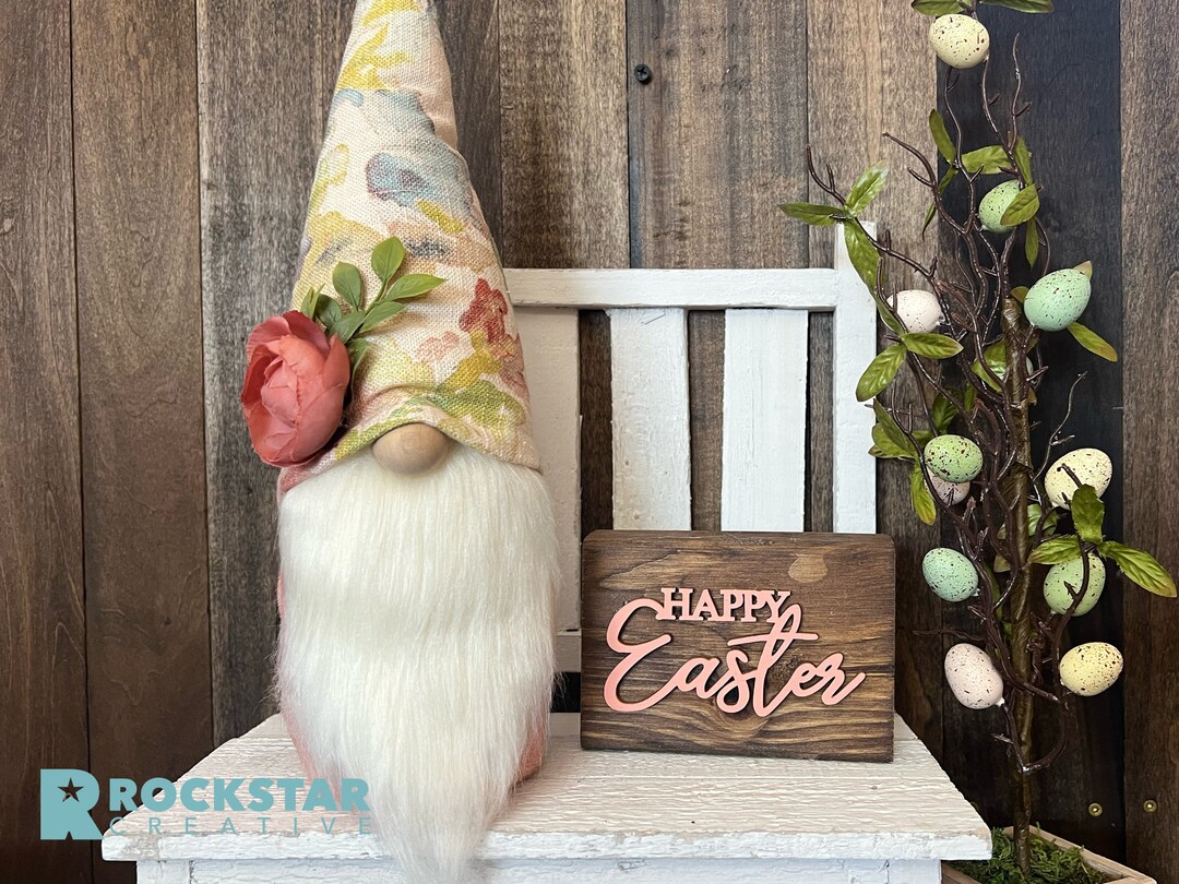 Easter Gnome Spring Gnome Easter Decor Spring Decor Pastel Gnome ...