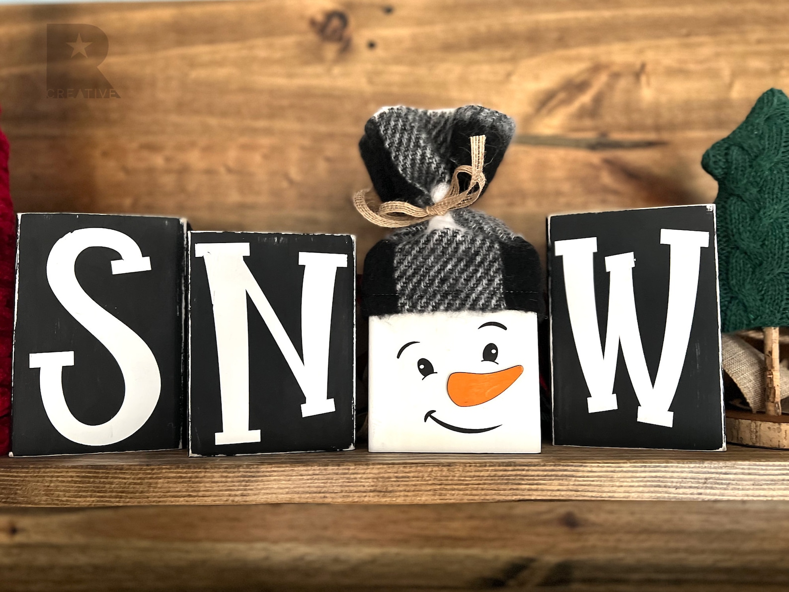 Rustic Snowman Block Set Wood Snowman Blocks SNOW Wood - Etsy