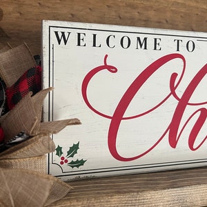 Personalized Christmas Sign Rustic Reversible Christmas Sign Christmas ...