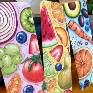 Fruits & Veggies Bookmarks, Smooth Matte-laminated, 2x6 Inches - Etsy