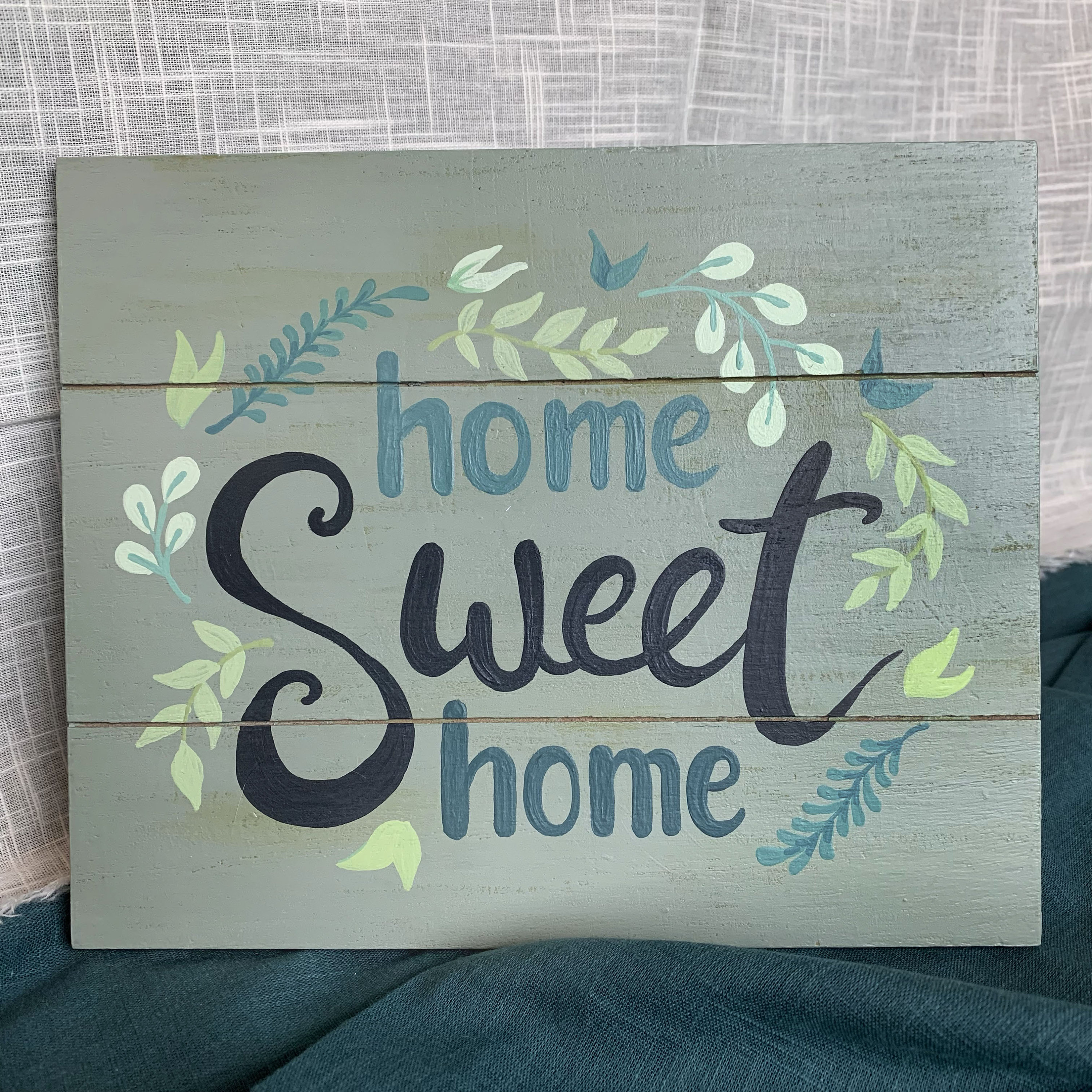 Hand Painted "welcome," "home Sweet Home," or " Be Kind" Floral Home ...