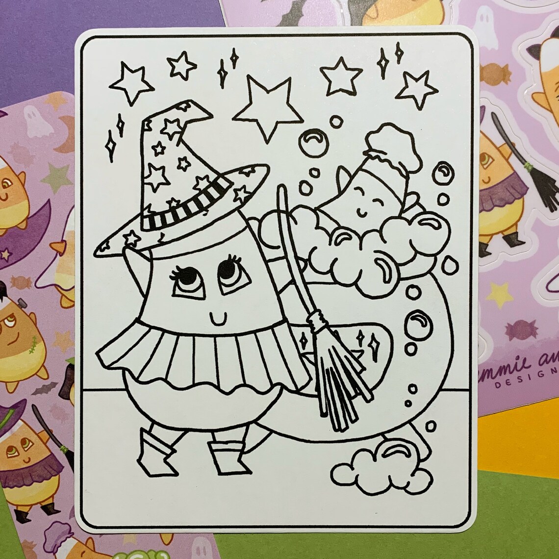 Mini Halloween Coloring Page Pack, 4 Sheets/pack, 4x5 In. - Etsy