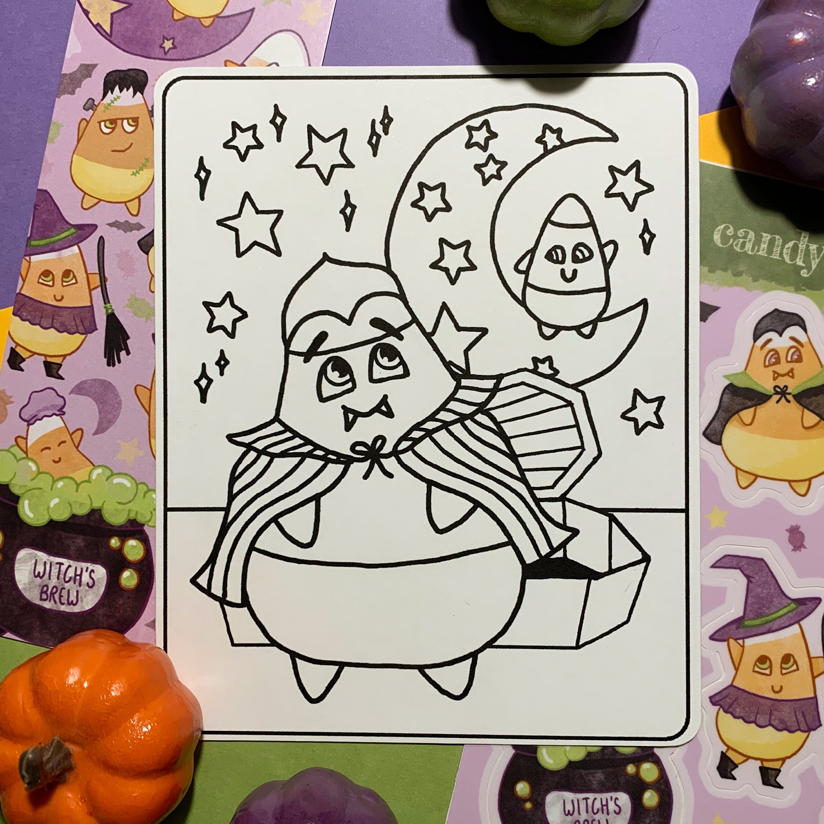 Mini Halloween Coloring Page Pack, 4 Sheets/pack, 4x5 In. - Etsy
