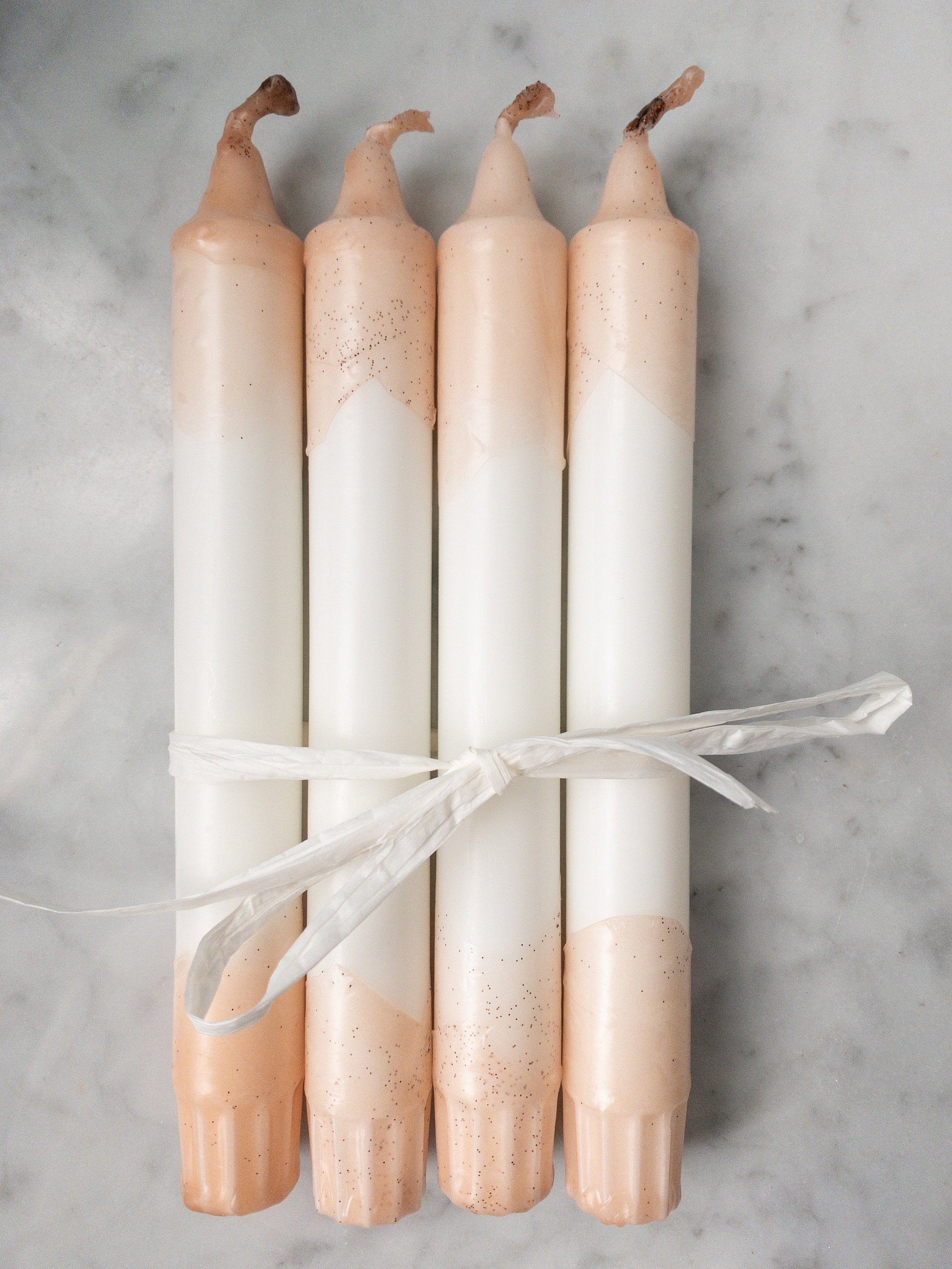 Candles X4 Two-tone Dip Dye Candles With Sequins - Etsy