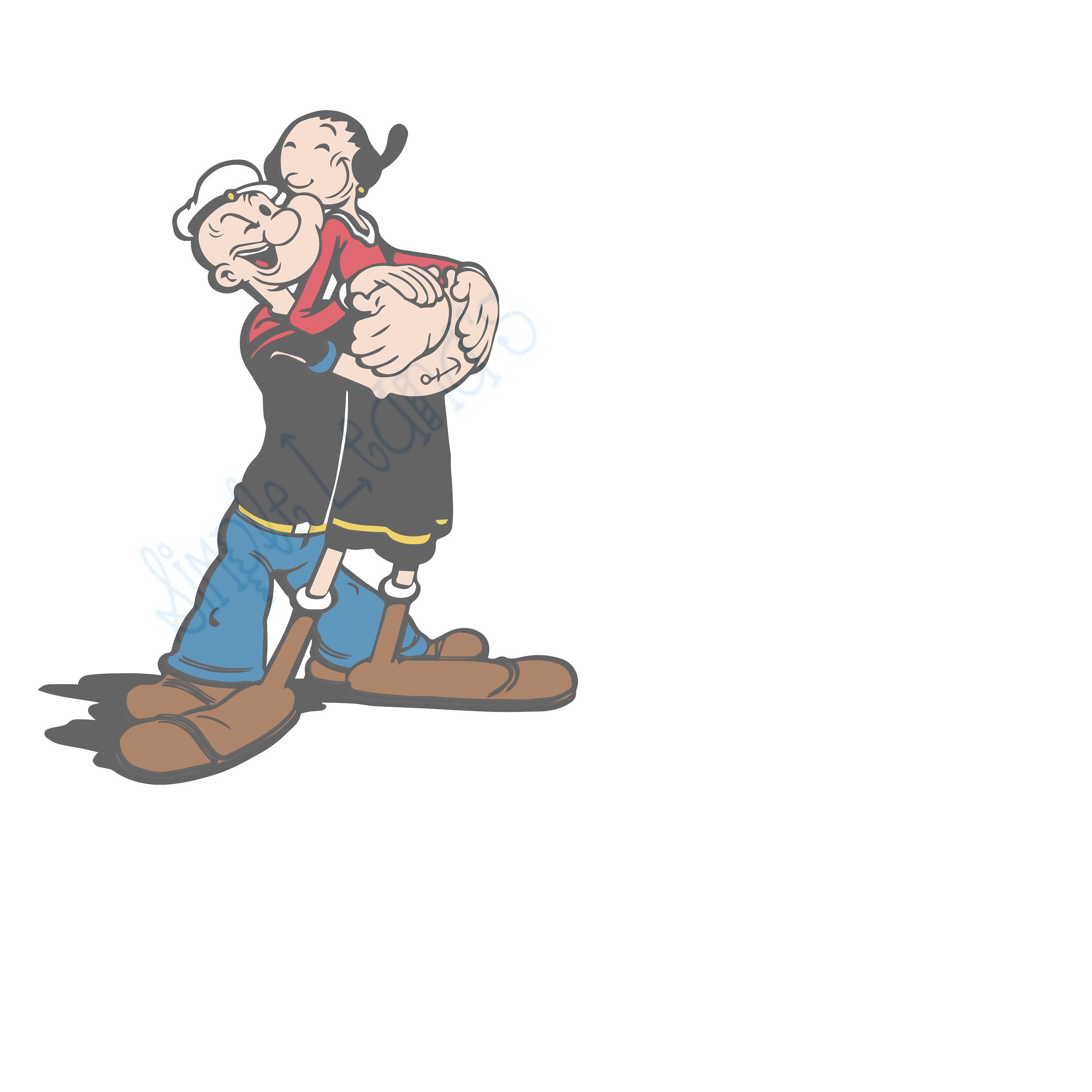 Popeye The Sailor Man And Olive Oyl Image File Png And Layers Svg