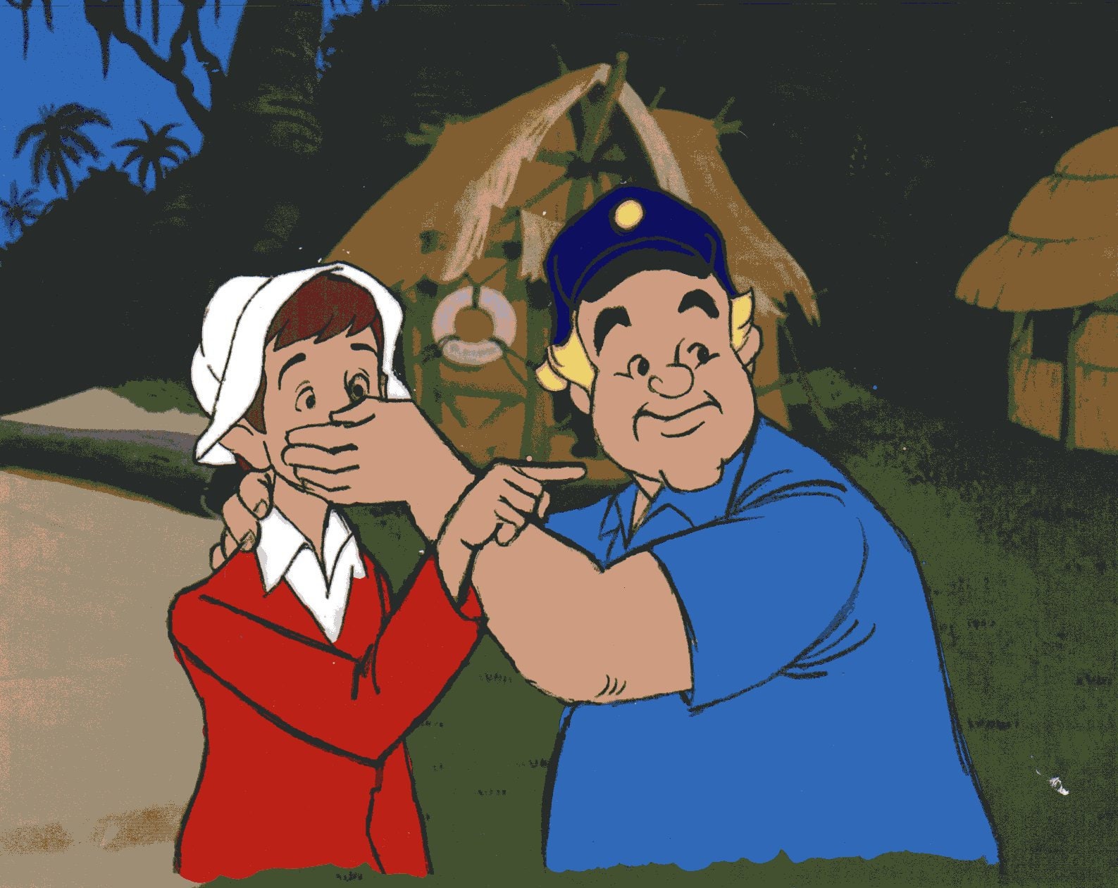 Filmation the New Adventures of Gilligan Hand Painted Animation Cel Art ...