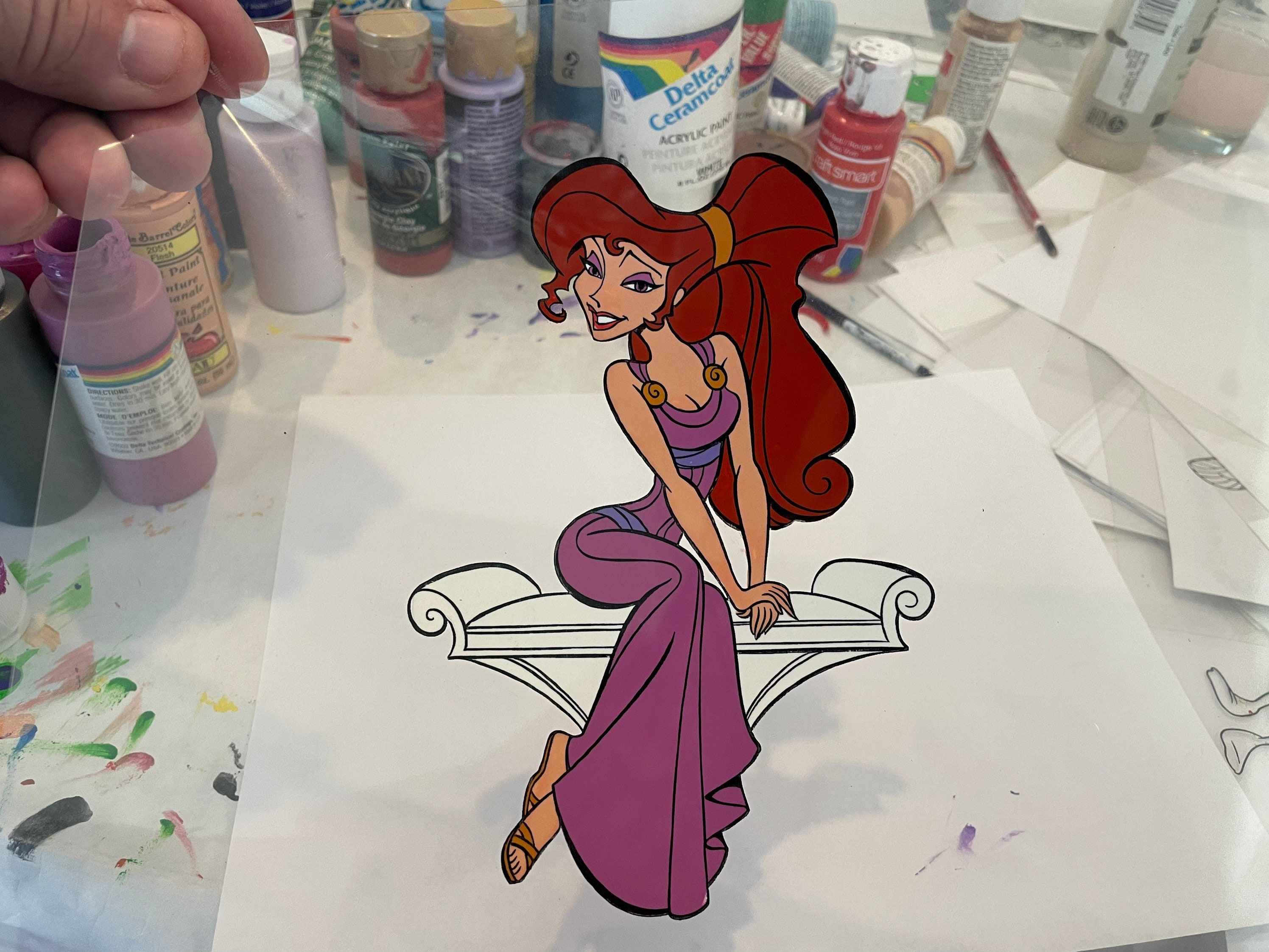Hercules Meg Hand Painted Animation Cel Art Reproduction - Etsy
