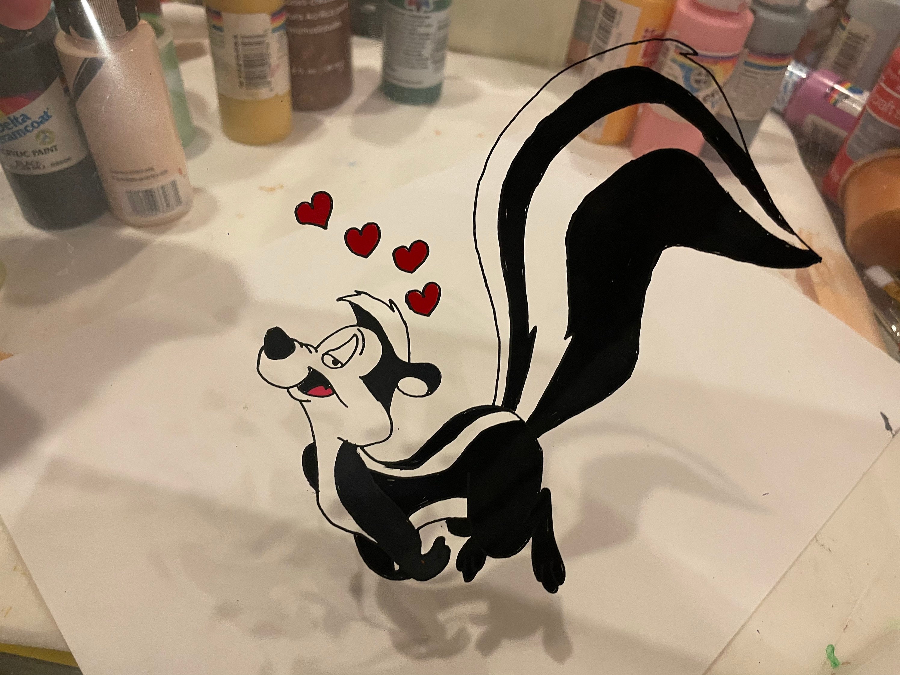 Warner Bros. Pepé Le Pew Hand Painted Animation Cel Art Reproduction - Etsy