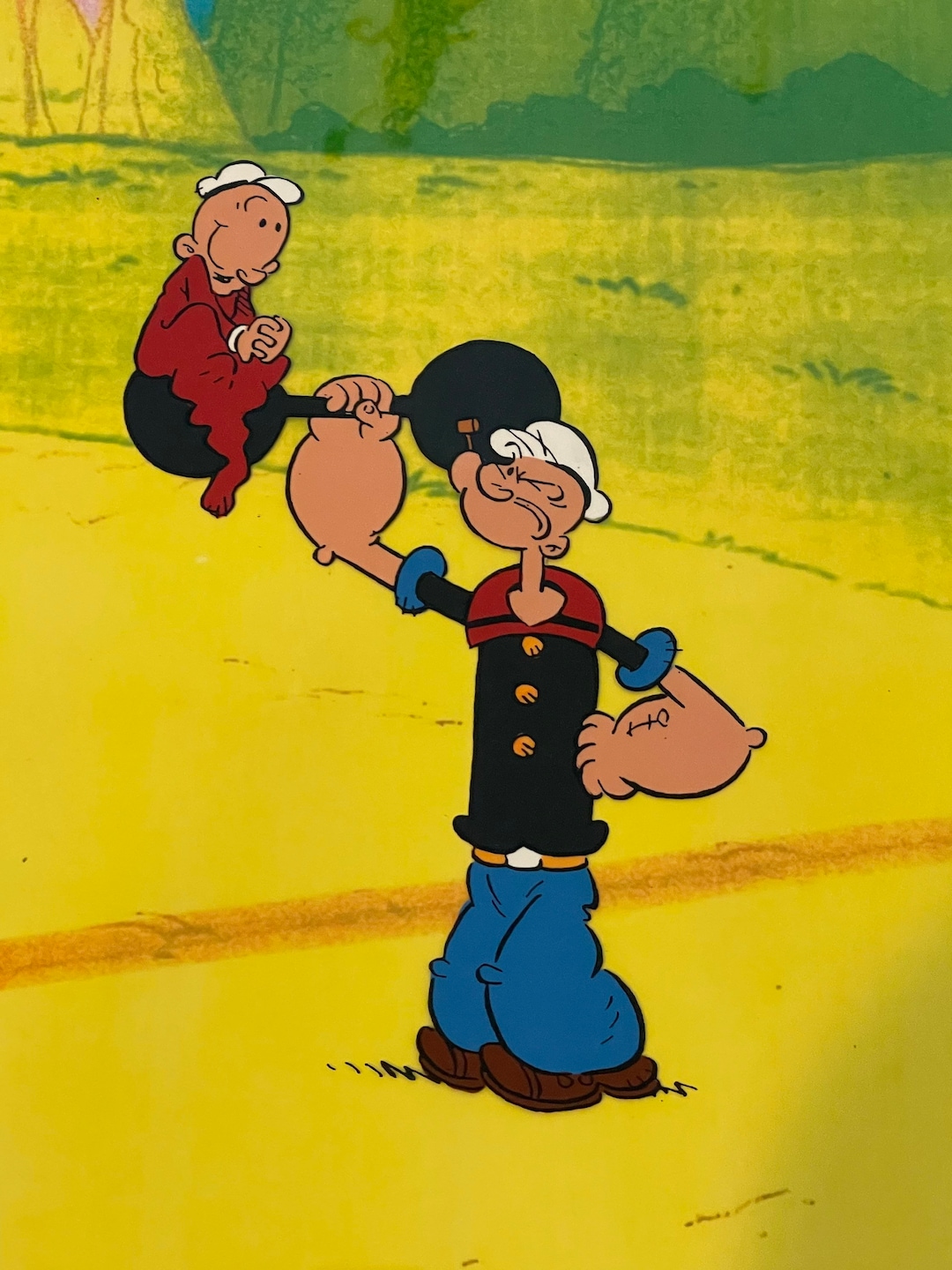 Popeye and Sweet Pea Hand Painted Animation Cel Art Reproduction. - Etsy