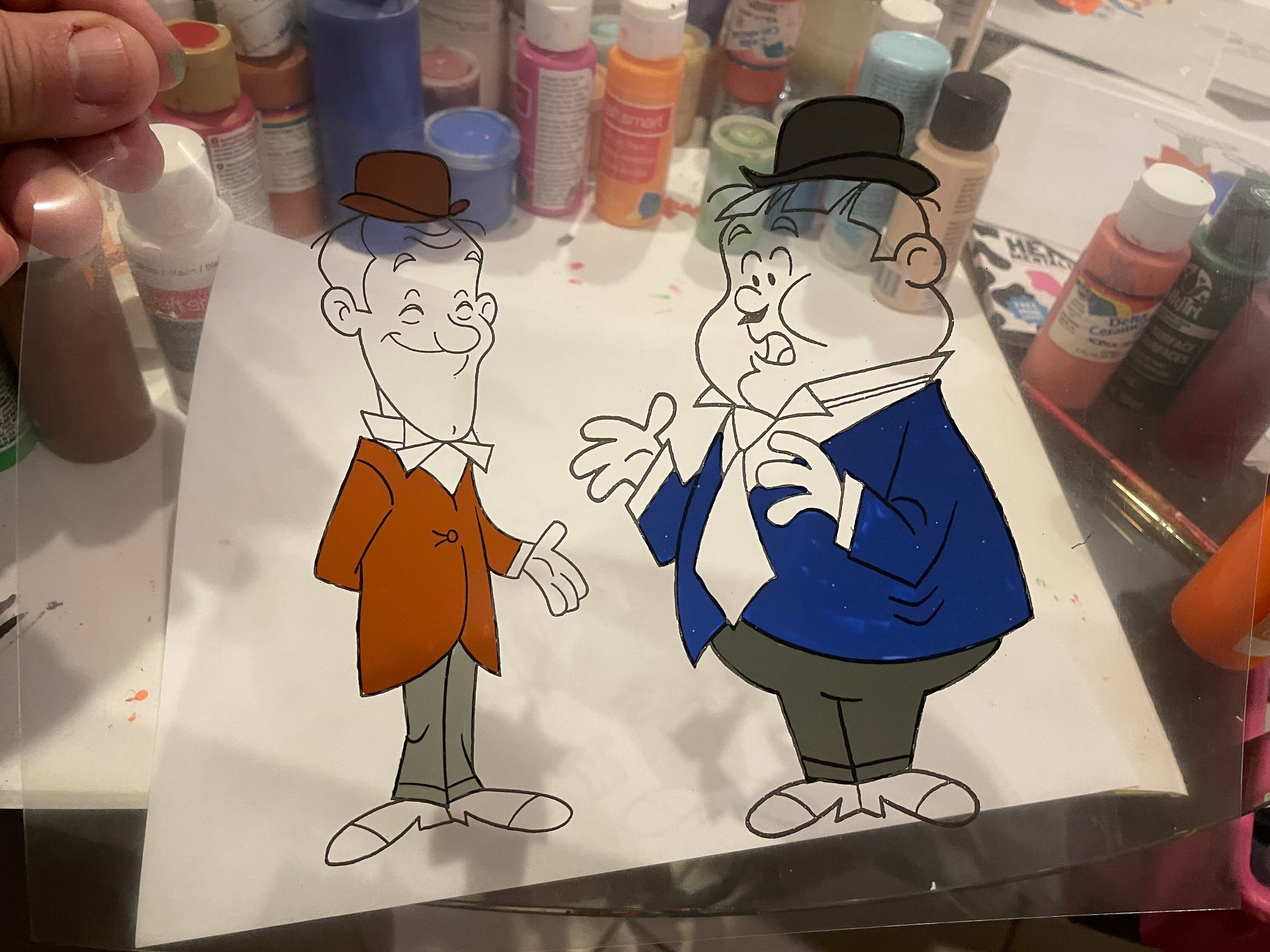Hanna Barbera the Laurel and Hardy Show Hand Painted Reproduction ...