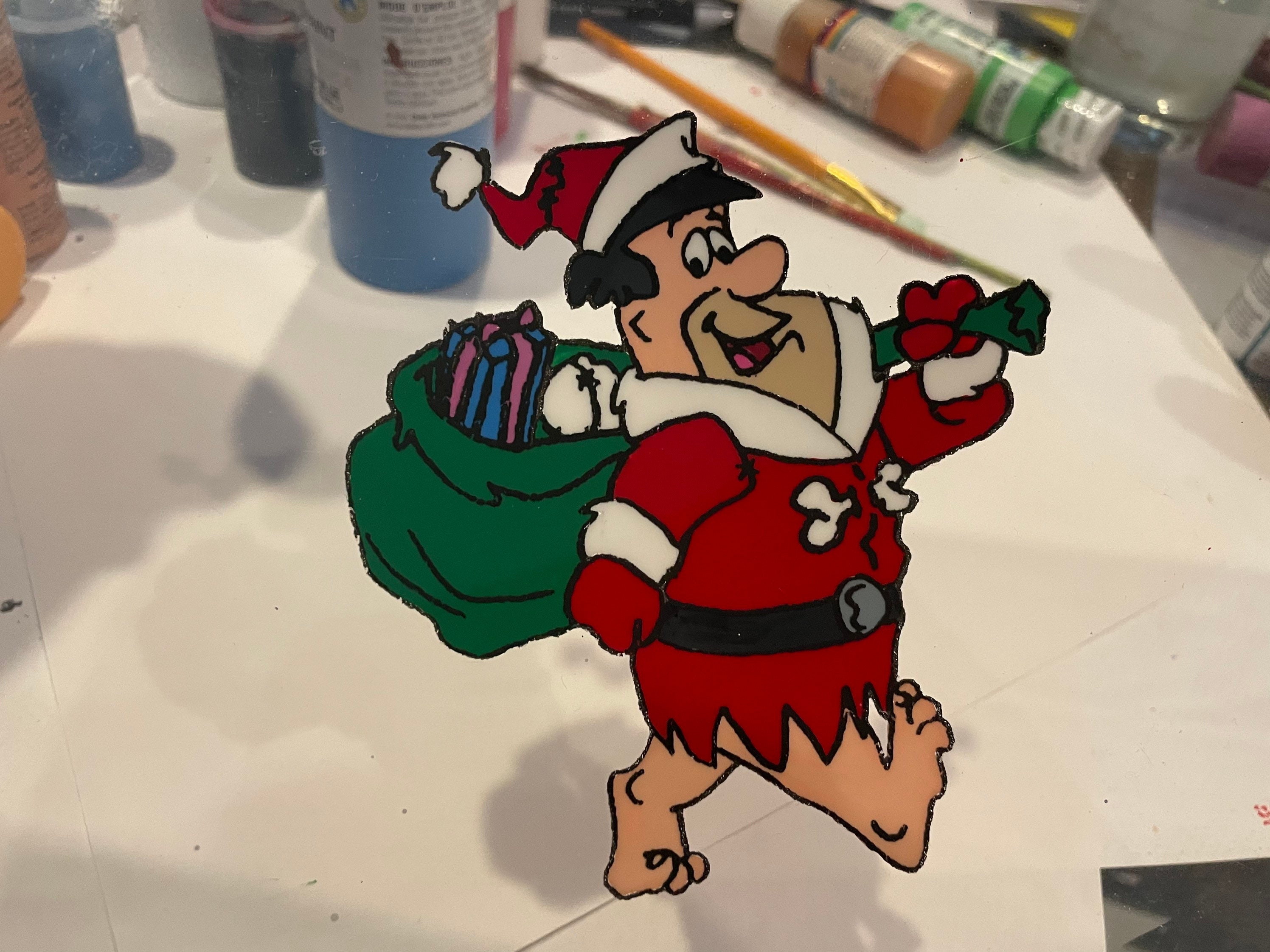 Hanna Barbera the Flintstones Santa Fred Hand Painted - Etsy