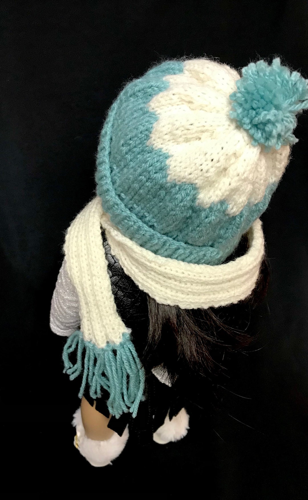 18 Doll 2 Piece Toque and Scarf Sets Sea & Teal - Etsy