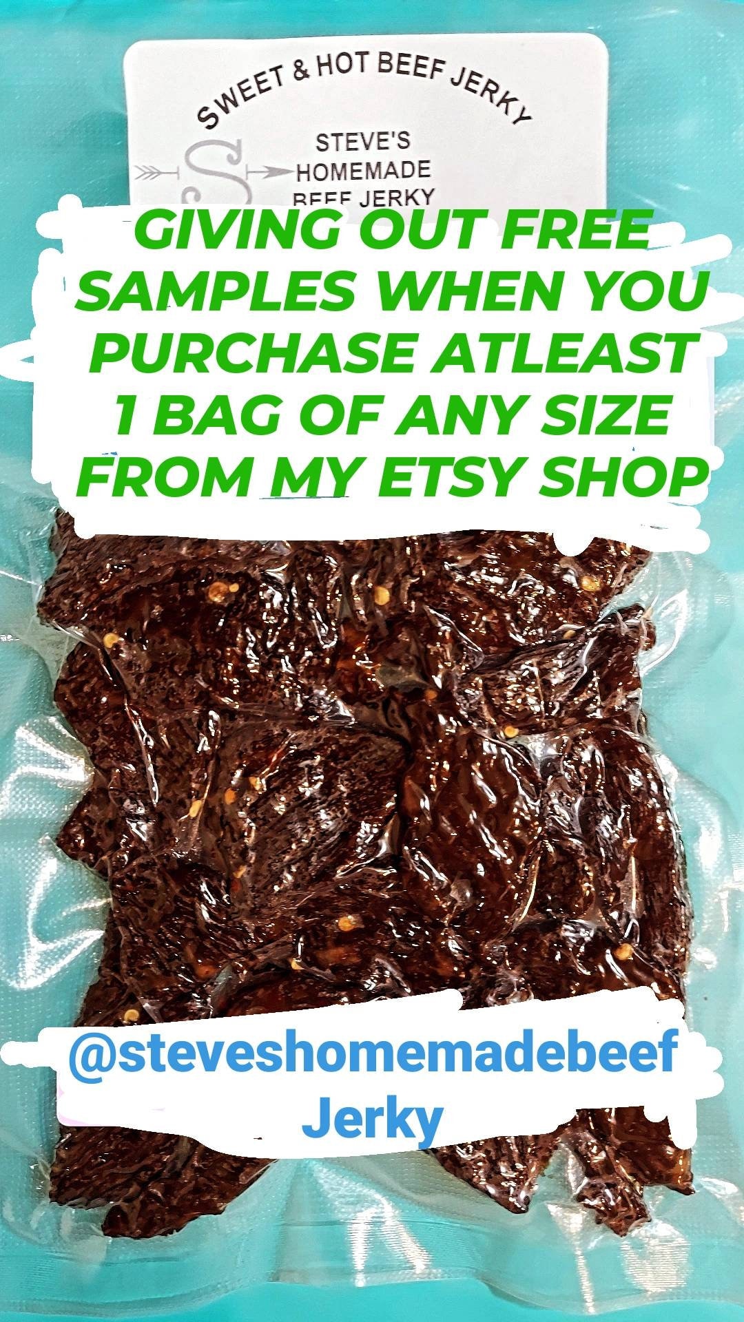 Steve's Homemade Beef Jerky Free Jerky - Etsy