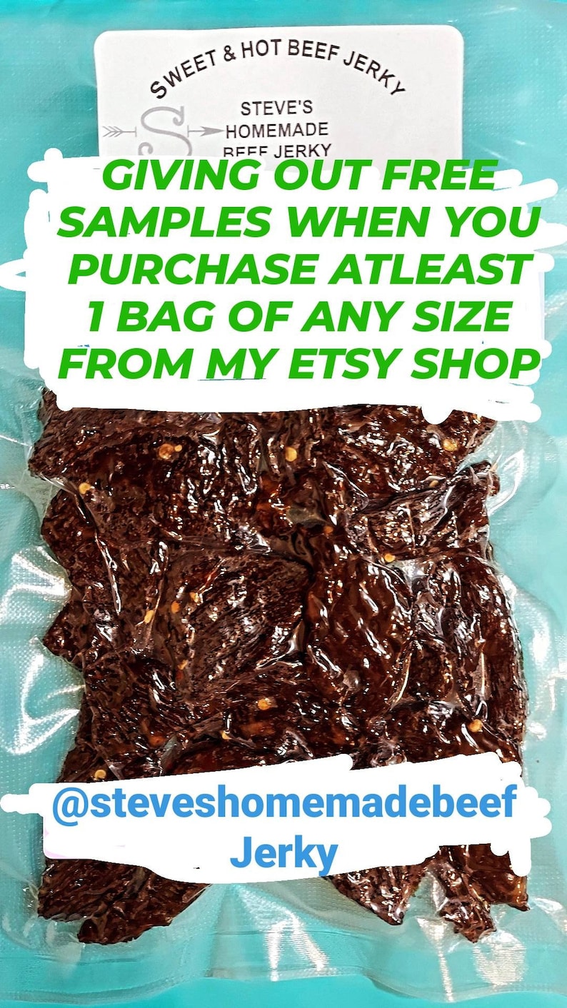 Steve's Homemade Beef Jerky Free Jerky - Etsy