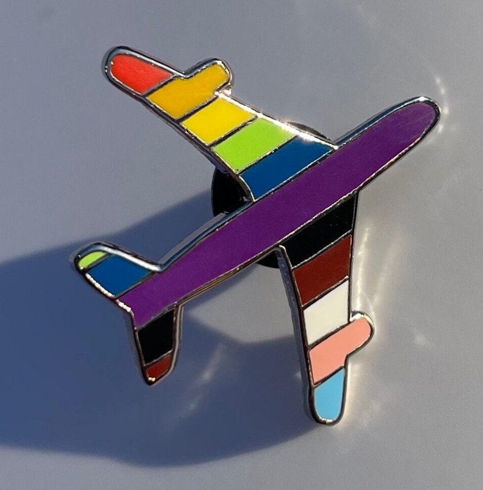 Pride Progress Airplane Pin for Shipping/postal Services - Etsy