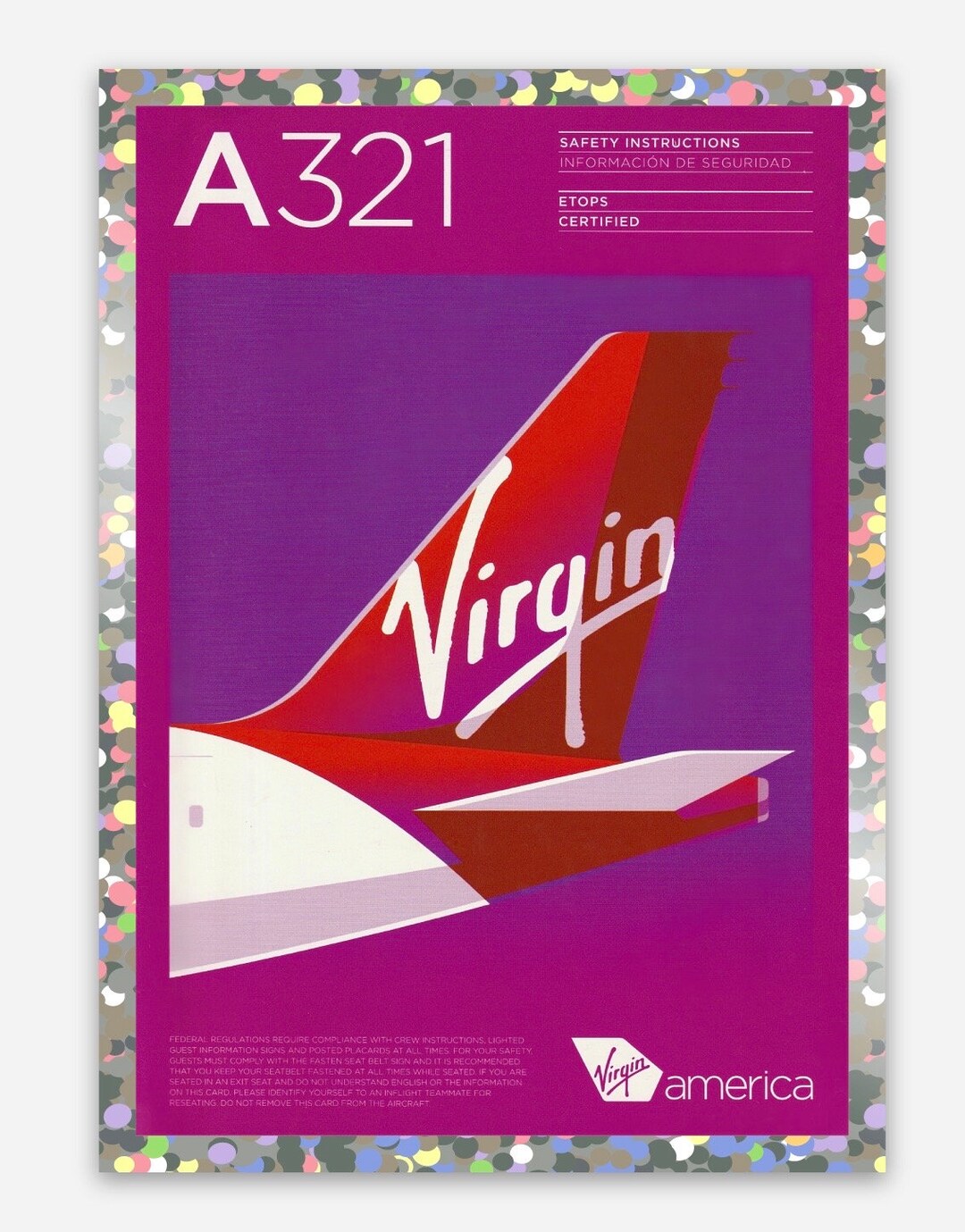 Vx Safety Information Card A321 Sticker - Etsy