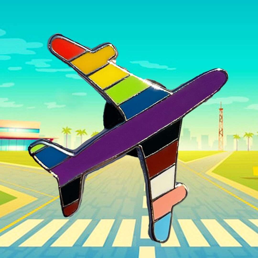 Pride Progress Airplane Pin (for Shipping/postal Services) - Etsy