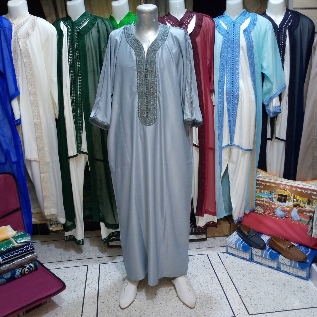 Moroccan Djellaba for Men Handmade Kaftan Long Moroccan Robe - Etsy