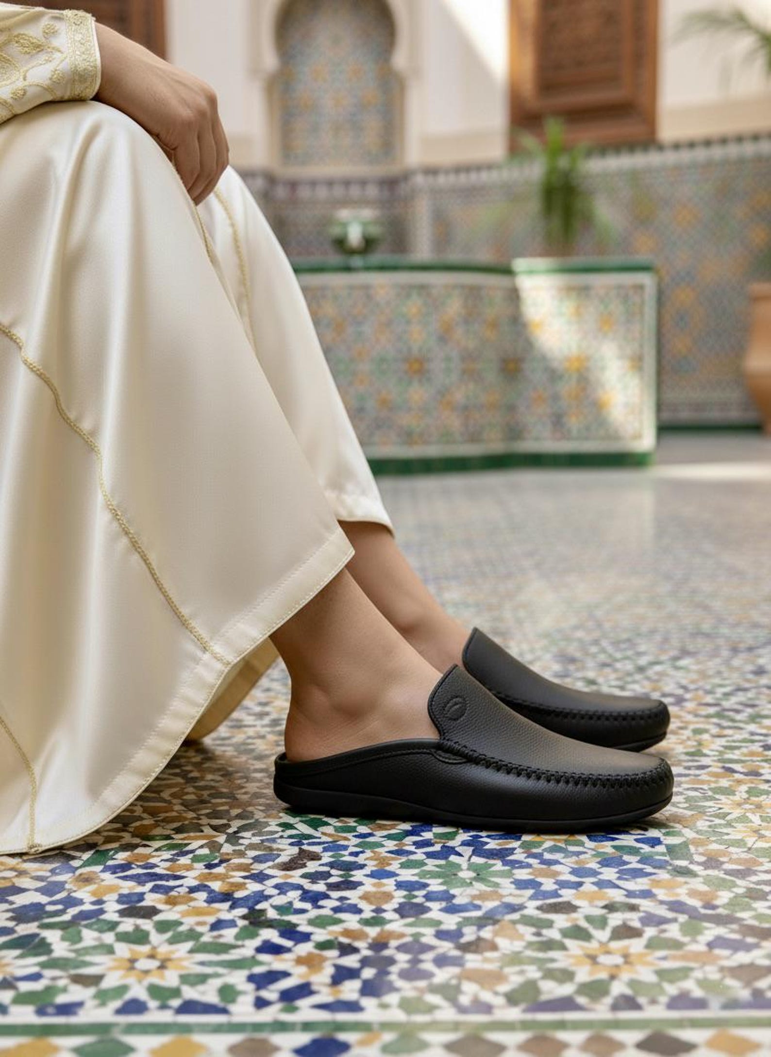 Babouche pour hommes Belgha Meksaa, chaussures mokassin marocaines ...