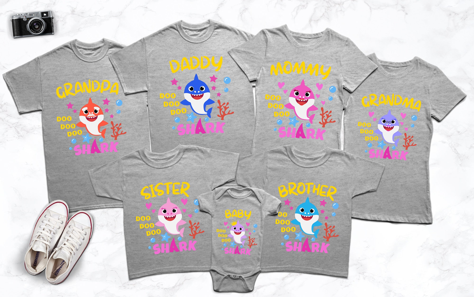 Custom Family Baby Shark Birthday Shirts, Baby Shark Matching Shirts