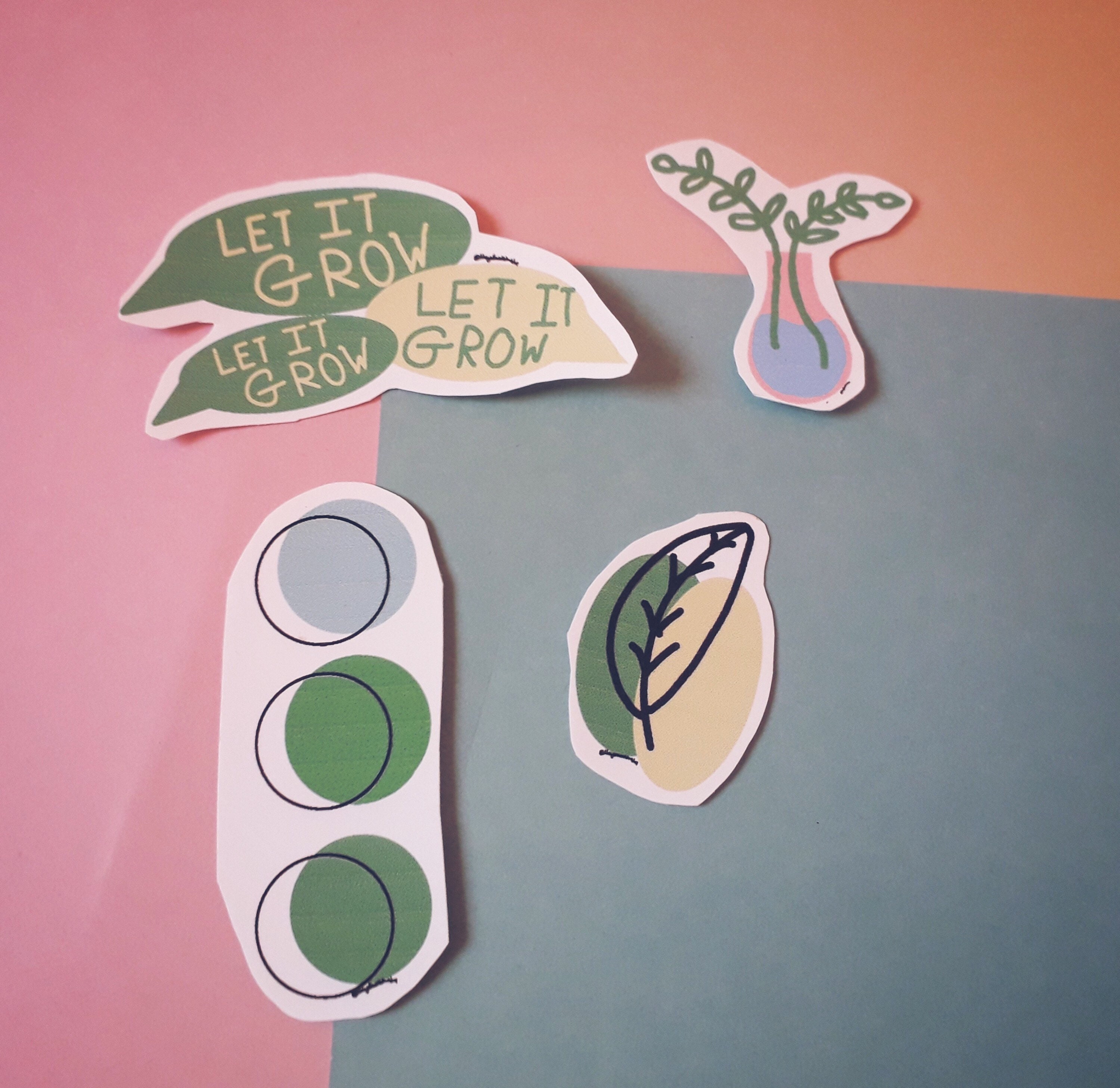 Green Green Green pack of 4-8 stickers aesthetic | Etsy