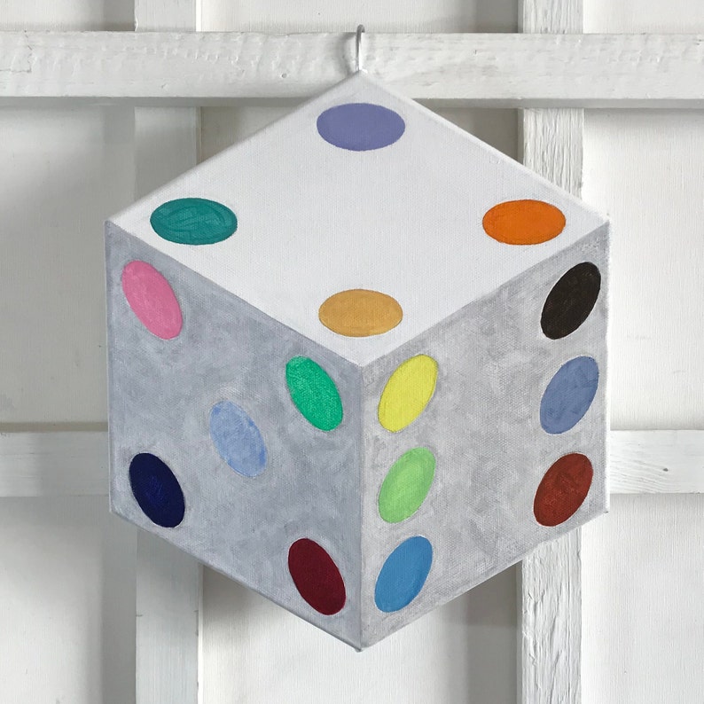 Dice Hexagon Paintings by Glyn Powell - Etsy