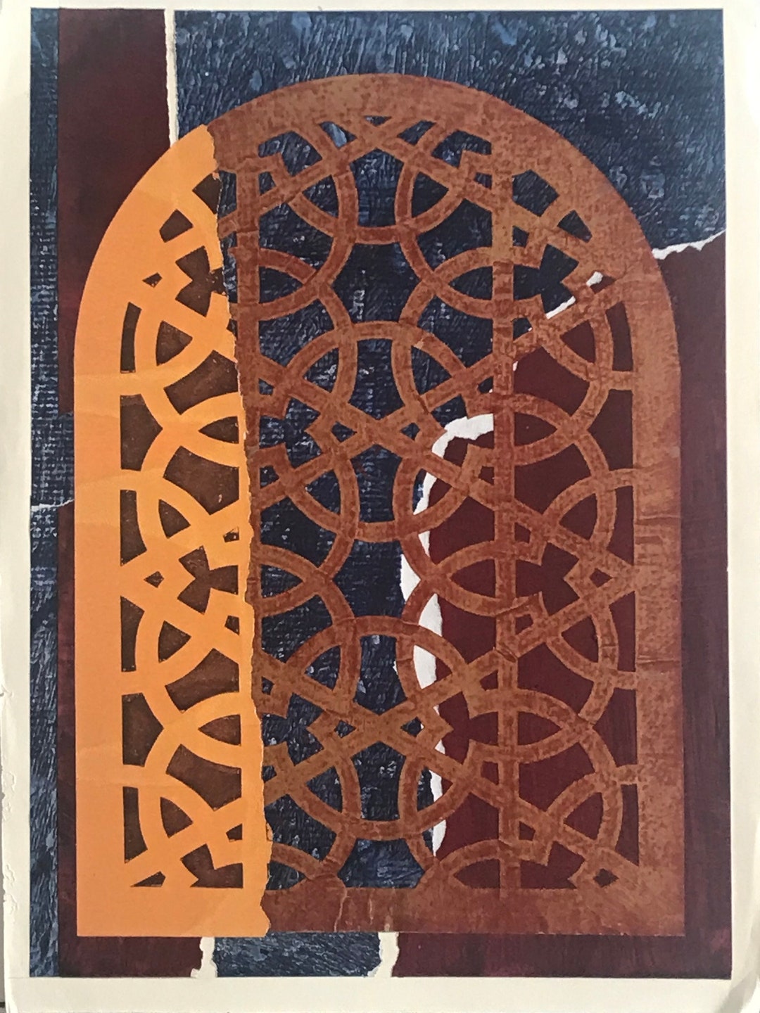 Mashrabiya 3 Collage and Gouache Artwork by Glyn Powell - Etsy UK