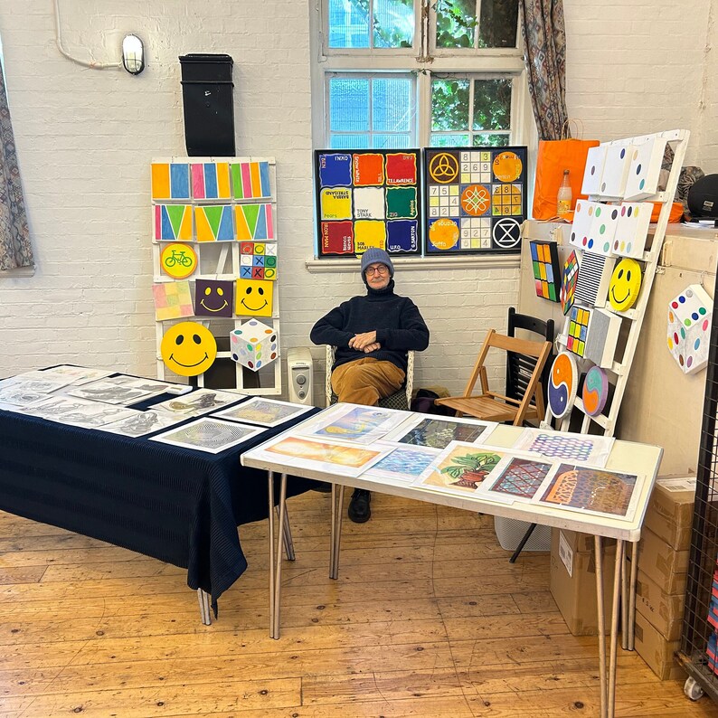 Dice Hexagon Paintings by Glyn Powell - Etsy