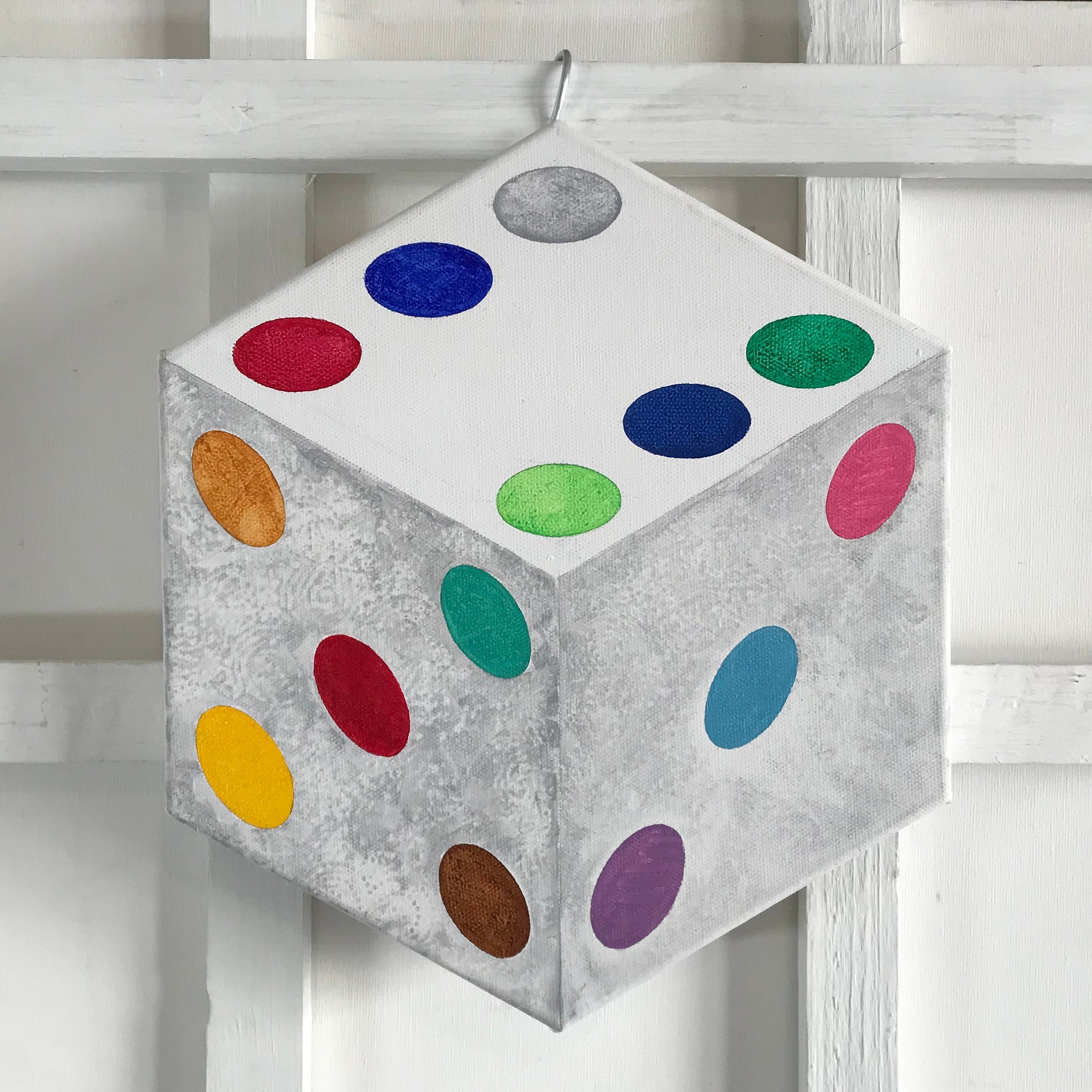 Dice Hexagon Paintings by Glyn Powell - Etsy