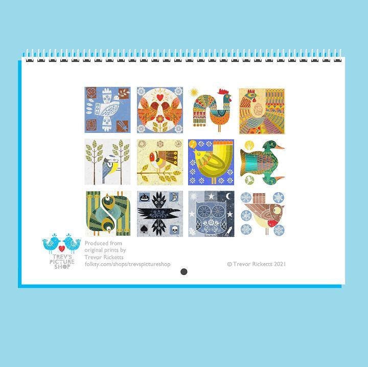 2021 Bird Calendar - Etsy