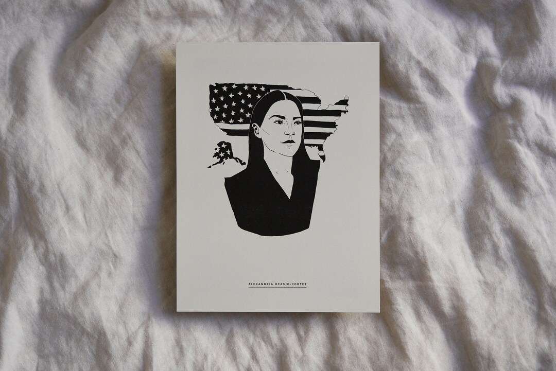 Alexandria Ocasio-cortez Art Print Inspiring Women in History Edition ...
