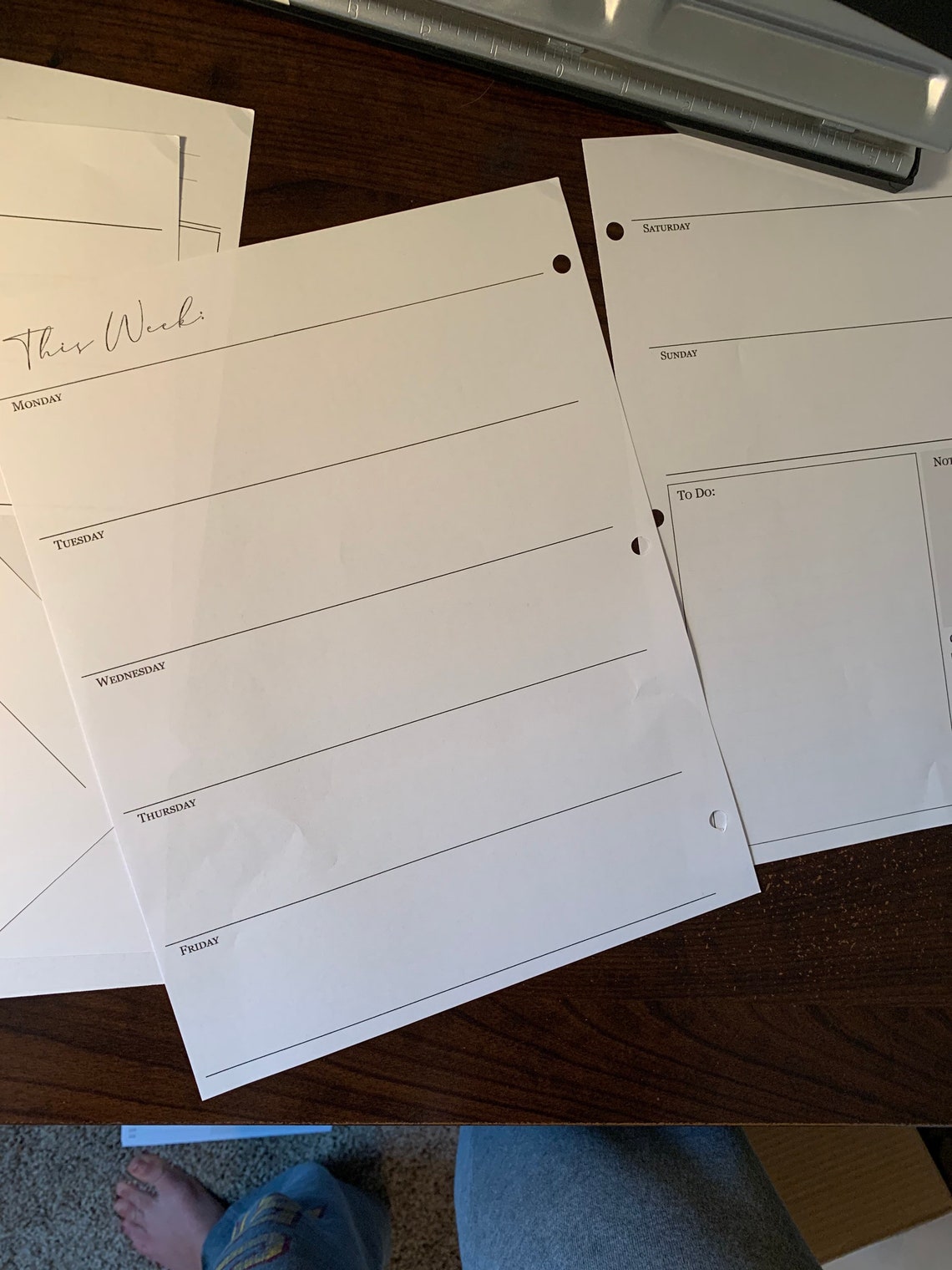 Printable Blank 7 Day Planner Daily Goals Planner Weekly | Etsy