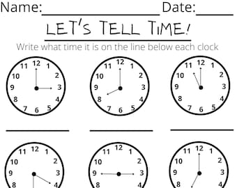 Let’s Tell Time - Etsy