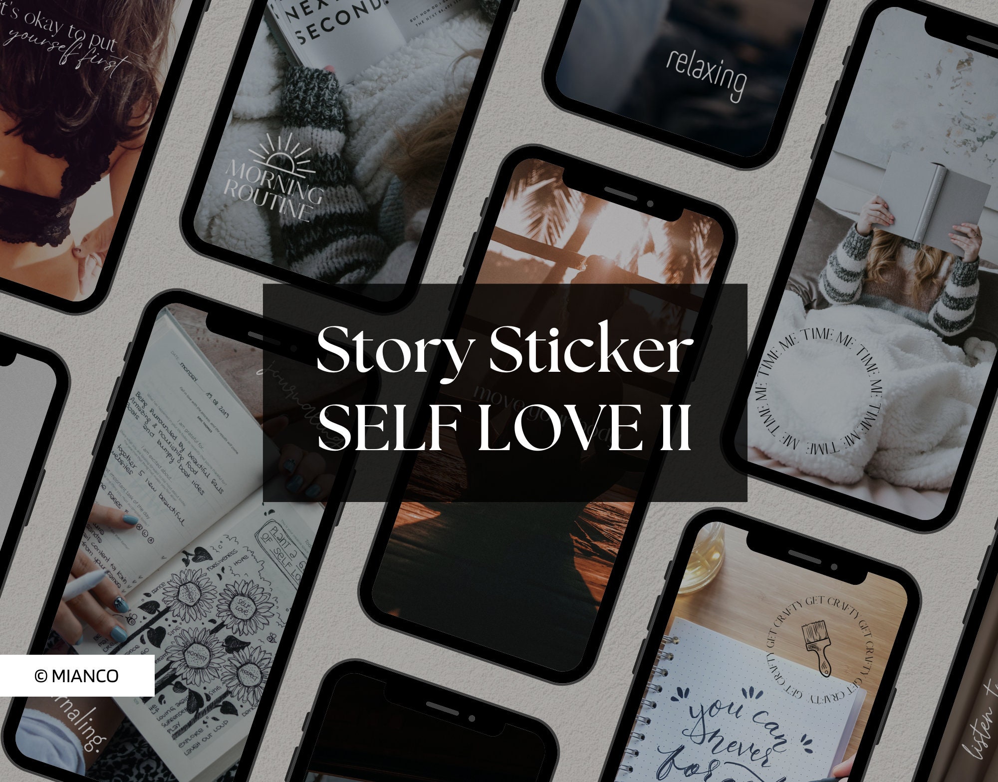 100 Instagram Story Stickers SELFLOVE II Instagram Story Stickers ...