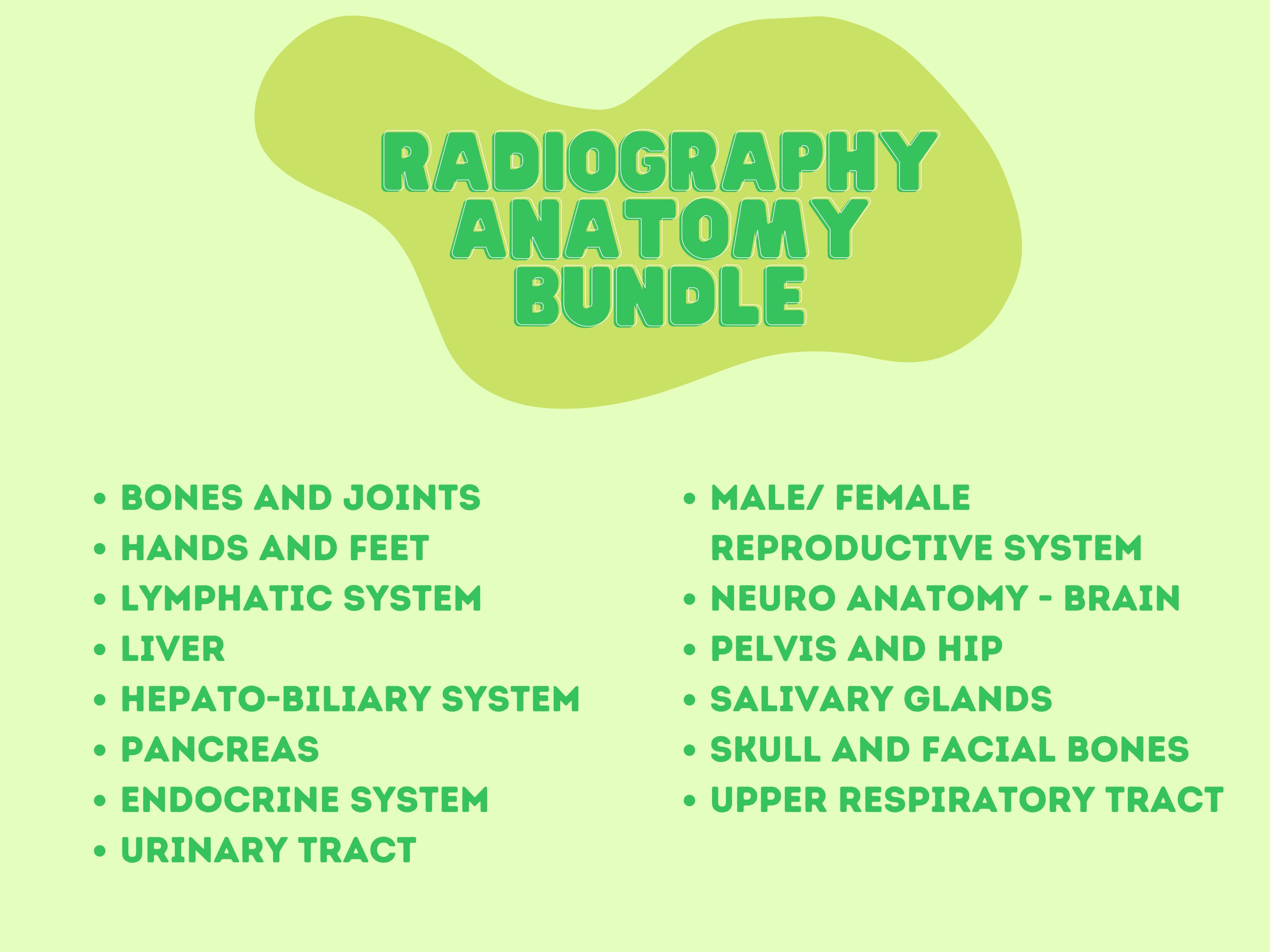 Radiography Concise Revision Study Notes Bundle - Anatomy - Etsy UK