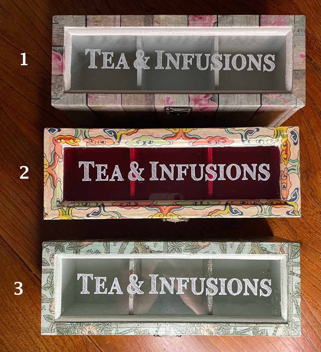 Découpage Tea and Infusions Boxes - Etsy