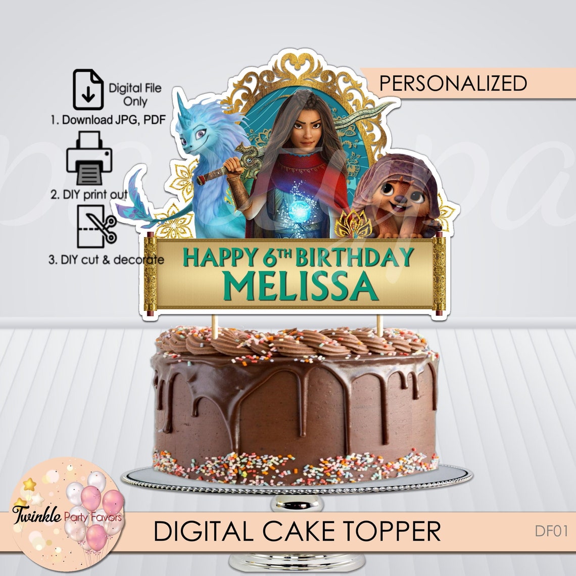 Raya and the Last Dragon Cake Topper Raya and the Last - Etsy